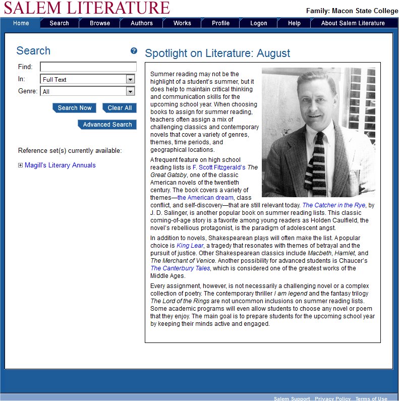 Salem Literature | Emma S. Clark Memorial Library